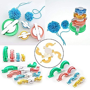 Ayasee Pompom Maker, 4 Sizes Pom pom Makers for Fluff Ball Weaver Needle Craft DIY Wool Knitting Craft Tool Set Decoration +1PS Scissors (5)