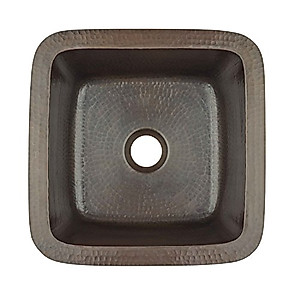 Sinkology P1U-1212BC-AMZ-TG Pollock Undermount 12" Bar Prep Kit with Grid Drain Armor Kitchen Sink, 12 x 12 x 5, Aged Copper