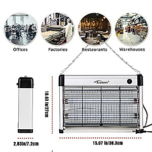 Electric Bug Zapper Indoor, Upgraded 2PCS UV Light, Modern and Stylish Fly Zapper, Fly Trap Up to 2000 Sq Ft, Fly Mosquito Insect Zapper for Home Kitchen Restaurant Bakery Balcony Patio Office