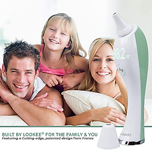 LOOKEE Breeze Infrared Forehead and Ear Thermometer for Adults, Kids, Babies, Infants | Touchless or Touch on Forehead | Medical Digital Fever Baby Thermometer with Large Front LED Display New Version