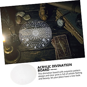 Abaodam 2pcs Pendulum Dashboard Divination Supplies Divination Tools Metaphysical Message Board Divination Board Decorative Table top Decor Divination Crafts Acrylic Arrangement
