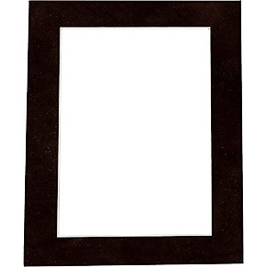 Pack of Ten Acid Free 16x20 Mats Bevel Cut for 13x15 Photos - Black Suede Precut Matboards With Backing Boards and Self Seal Photo Mat Bags For Pictures, Photos, Framing - 4-ply Thickness