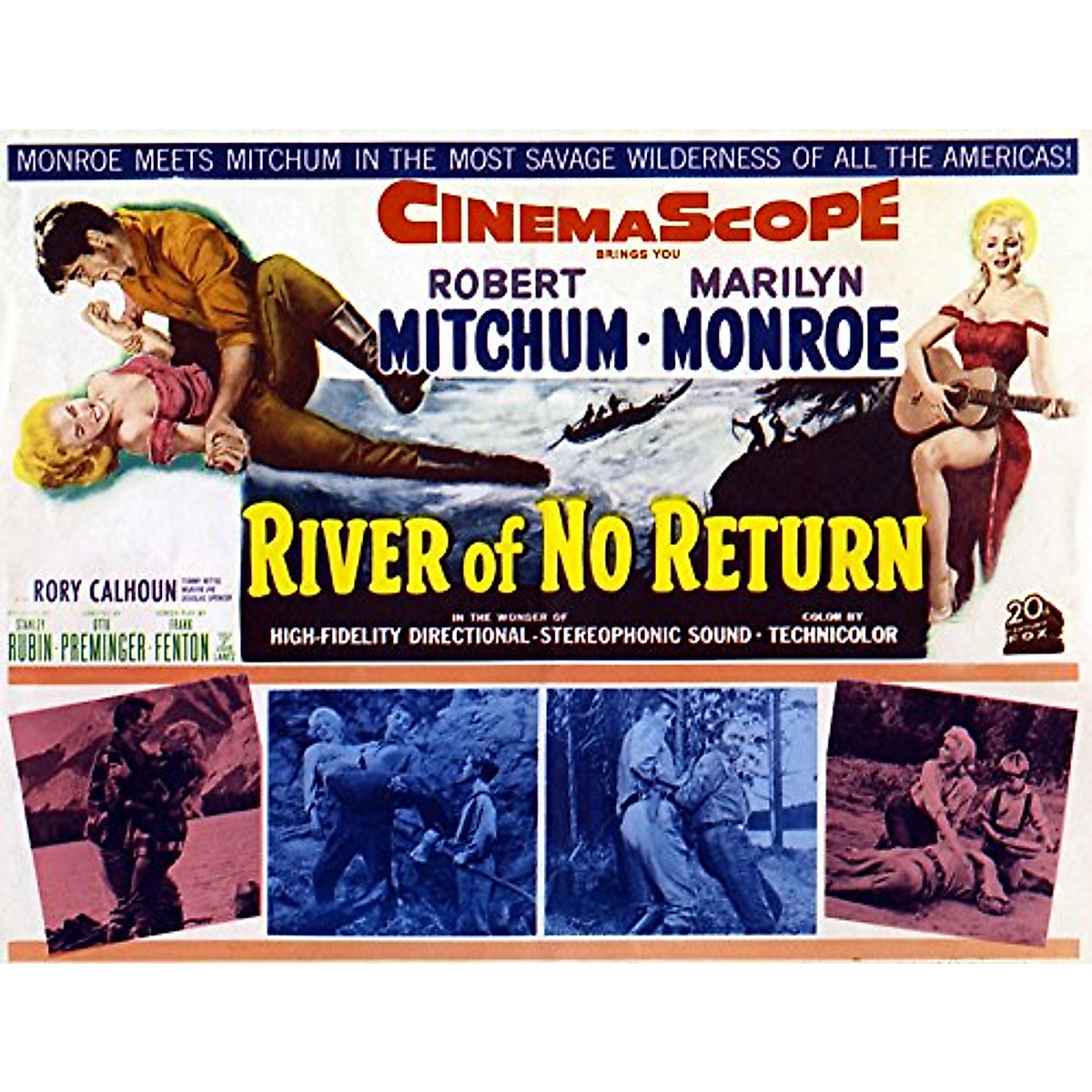 Posterazzi River Of No Return Marilyn Monroe Robert Mitchum 1954 Tm & Copyright (C) 20Th Century Fox Film All Rights Reserved. Movie Masterprint Poster Print, (28 x 22)