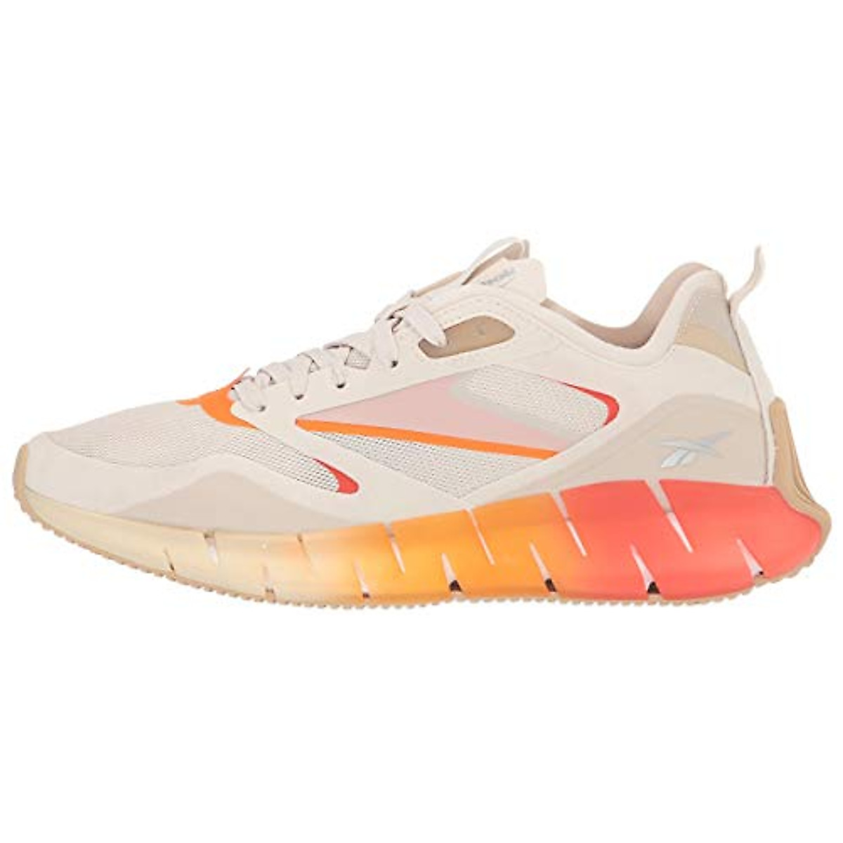 Reebok Women's Zig Kinetica Horizon Cross Trainer, Alabaster/Utility Beige/Carotene, 8