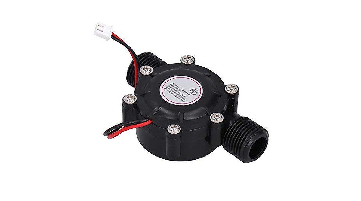 DC 12V Water Turbine Generator Inline Pipe Water Flow Generator G1/2 ...