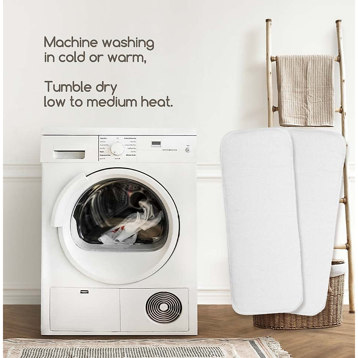 KaWaii Baby Reusable Newborn Cloth Diapers, Waterproof Washable Pocket Nappy, 6 Diapers + 12 Diaper Inserts Boys Girls 6–22 Pounds/0-18 Months