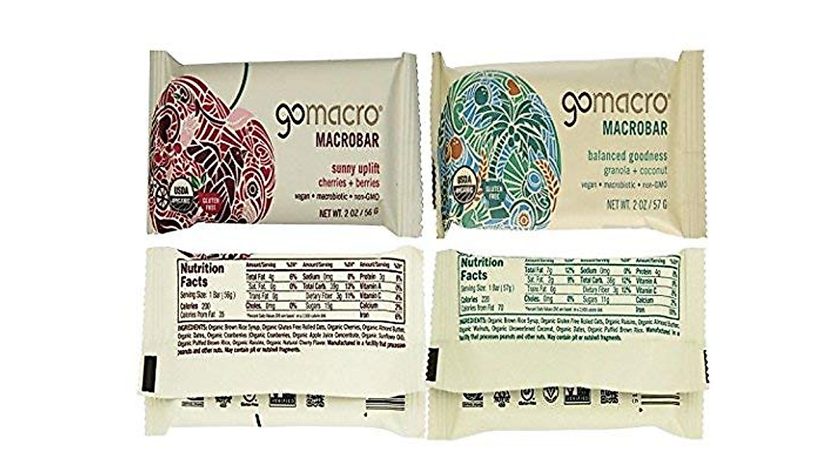 GoMacro Variety Pack: 12 Tasty Nutrition Bars