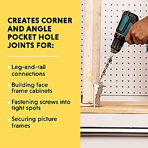 General Tools Woodworking Pocket Hole Jig Kit - All-In-One Aluminum Pocket System with Carrying Case