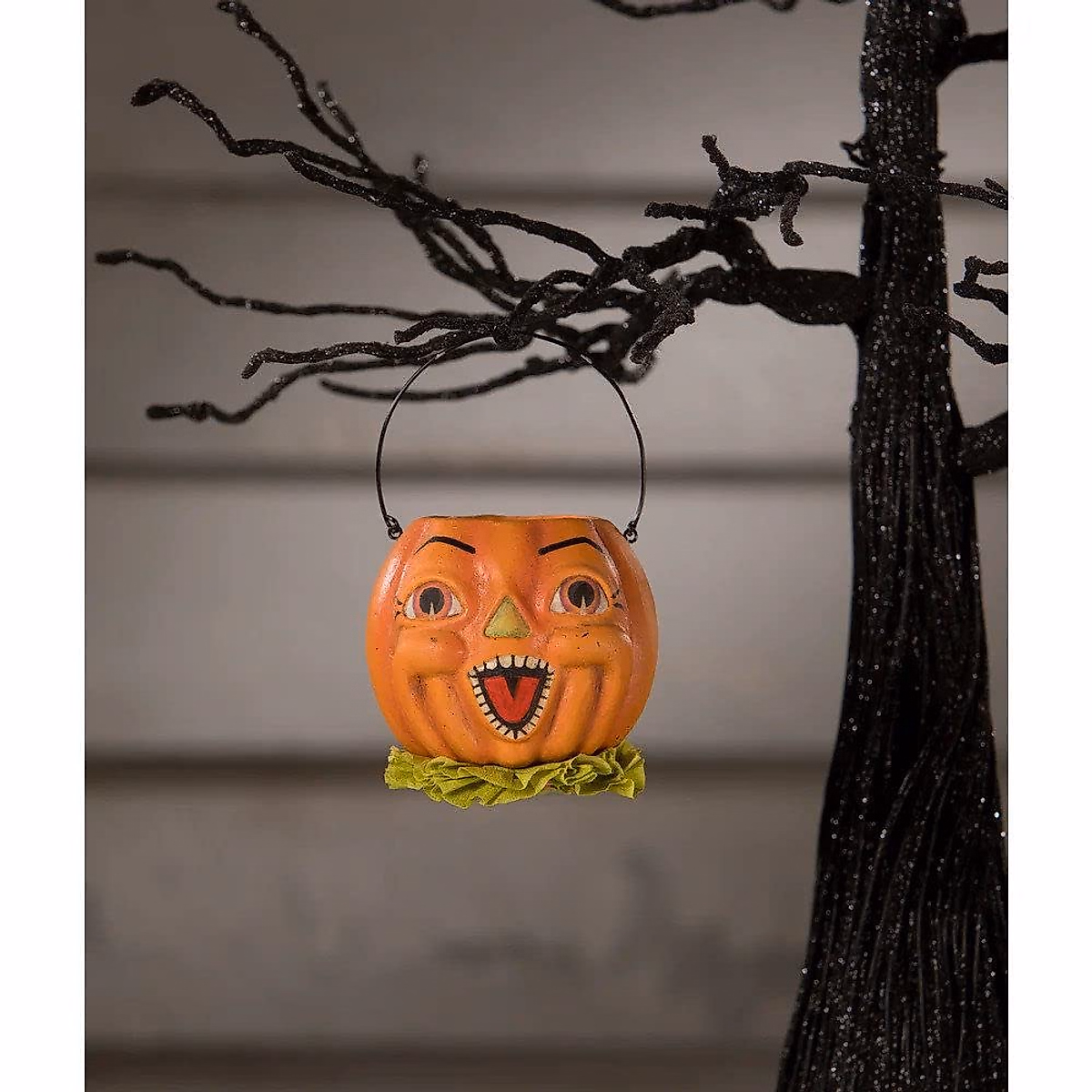 Bethany Lowe Designs - Pumpkin Bucket Ornament Mini - TJ2317