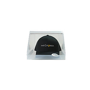 The CapBox 2.0 (2 Pack Clear) Hat Organizer for Baseball Caps, Stackable Sliding Tray Hat Rack & Hat Holder Hat Hanger Cap Storage Container 2 Yr. Warranty Fits 12-17 Caps Sliding Tray & Stopper