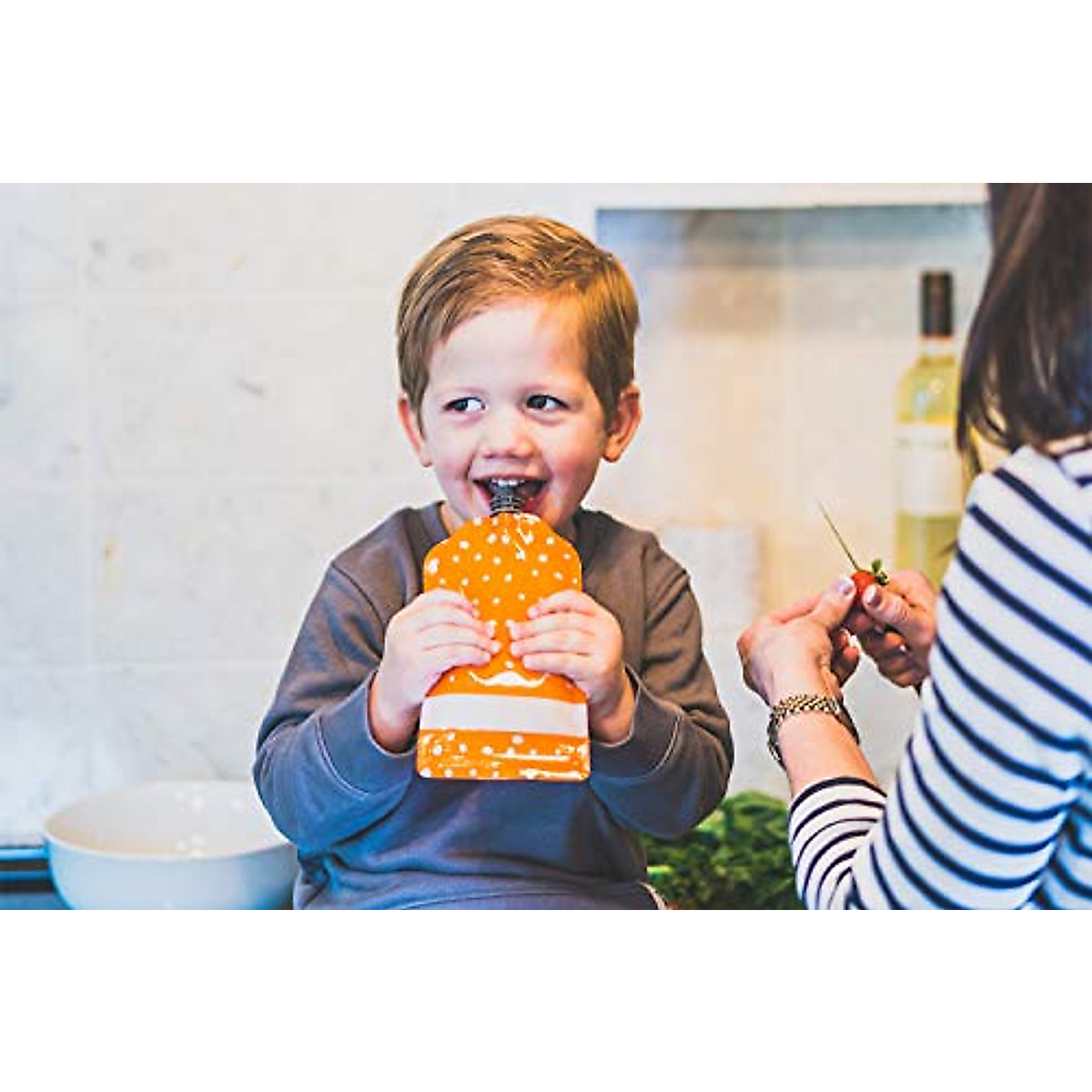 Simple Modern Reusable Baby Food Pouches for Toddlers | BPA Free Plastic, Food Safe, Freezer Safe | Refillable for Applesauce Yogurt & Puree Squeeze Pouch | 10 pack | 5oz | Assorted