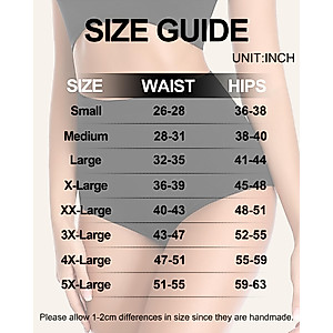 Annenmy High Waisted Ladies Underwear Women's Cotton Panties Full Coverage Briefs Postpartum Stretch Ladies Panties 6 Pack L Multicolor