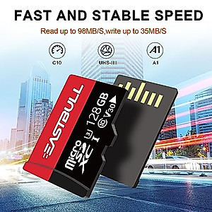 128GB Micro SD Cards 2-Pack, EASTBULL U3 SDXC Mini SD Cards 64 GB U3 SD Cards Pack UHS-I Class 10 V30 95MB/s (2 Pack)