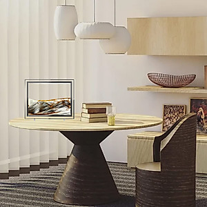 Laenshi Moving Sand Art Picture Deep Sea Dynamic 3D Sandscapes Pictures in Motion Office Desktop Art Decor Toys