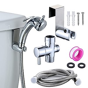 Timewill Handheld Bidet Toilet Sprayer Kit, Baby Cloth Diaper Sprayer for Toilet, Bathroom Muslim Shower, Portable Shower Water Spray Bidet Attachment