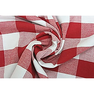 WHITEWRAP Buffalo Check Tablecloth |Red and White|60”x90”| Indoor Outdoor, Restaurant, Hotel Quality| Gingham Table décor | Table Protector for Picnic, Party and Dinner| Tabletop Washable Farmhouse