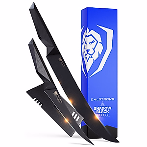 Dalstrong Shadow Black Series Curved Boning Knife 6" Bundled with Butcher & Breaking Knife 10" - NSF Certified