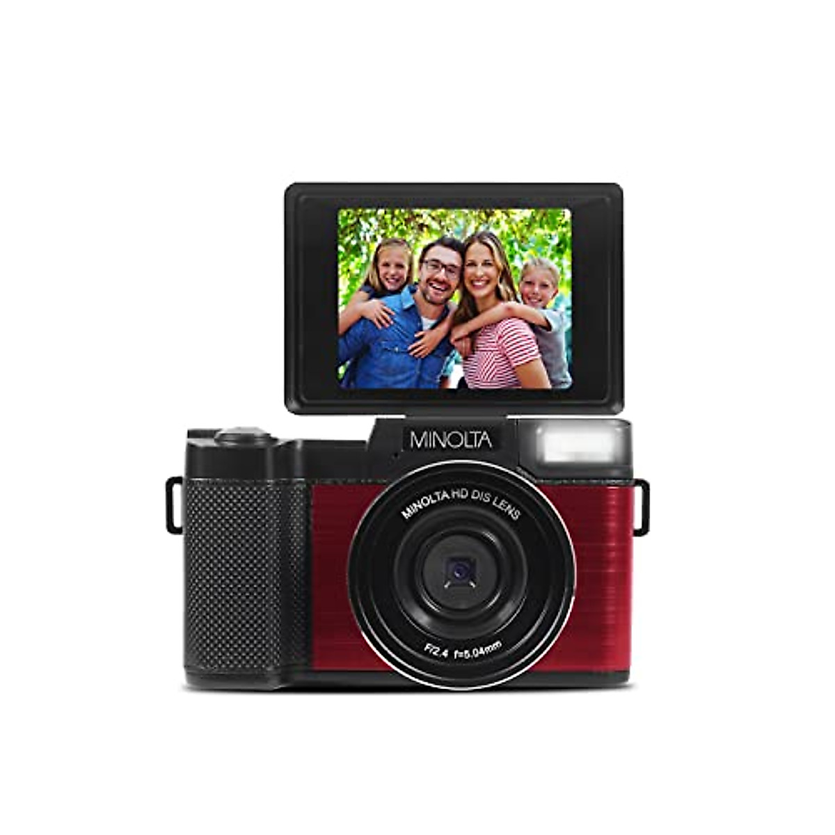 Minolta MND30 30 MP / 2.7K Ultra HD Digital Camera (Red)