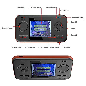 Peedeu Retro Game Console Power Bank,2.8 Inch Handheld Game Console,Mini Video FC PVP Game Player Gameboy 416 Games Travel Portable Gaming System Built-in 8000mah Battery USB C Fast Charging Type C