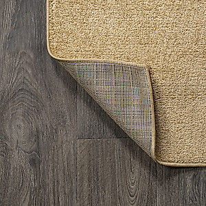 JONATHAN Y SEU100B-212 Haze Solid Low-Pile Indoor Runner Rug, Coastal, Bohemian, Minimalist, Classic, Casual for Bedroom,Kitchen,Living Room,Non Shedding,Easy-Washing, Yellow, 2 X 12