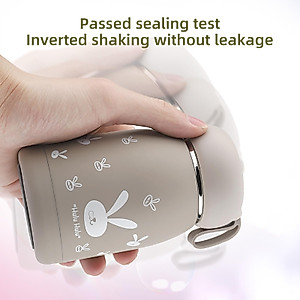 Vacuum Cup Insulated Coffee Bottle, 320ml Mini Vacuum Mug Cute Thermos, Stainless Steel Mini Thermos Travel Mug, Magic Rabbit Tea Milk Bottle, for Adult, Office Car Outdoor Use