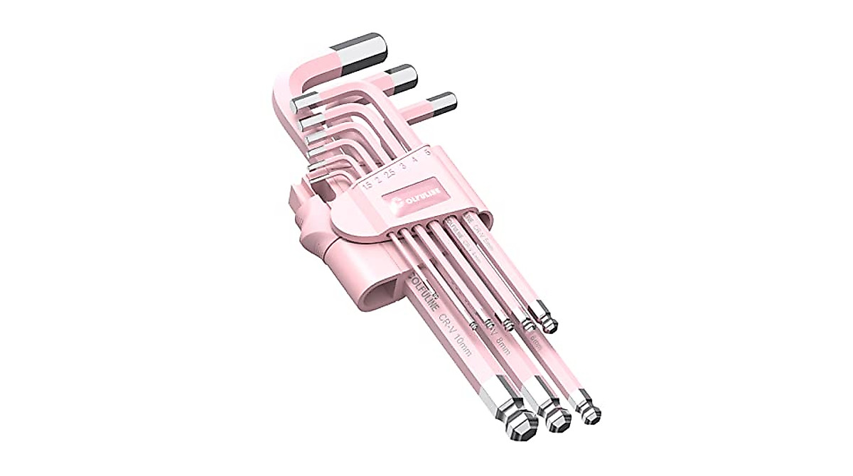 COLFULINE Pink Allen Key Set - 9 PCS for Home Repair