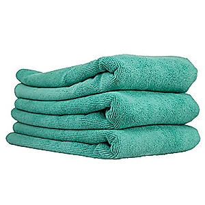 Chemical Guys MIC36403 Workhorse XL Green Professional Grade Microfiber Towel, Exterior (Safe for Car Wash, Home Cleaning & Pet Drying Cloths) 24" x 16", Pack of 3