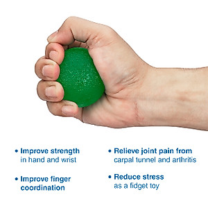 FlintRehab Premium Hand Exercise Balls - Workout Set of 4 for Carpal Tunnel Stress/Pain Relief, Physical Therapy - Arthritis - Hand Grip Strengthening