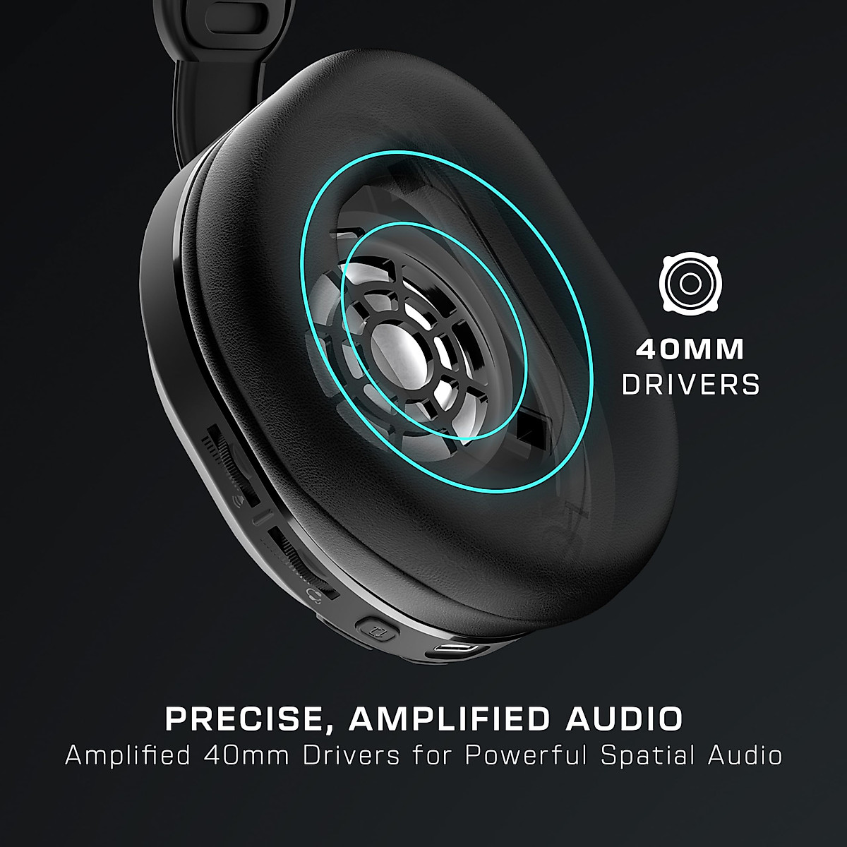 Turtle Beach Stealth 500 Wireless Amplified Gaming Headset for PC, PS5, PS4, & Mobile – 40-Hr Battery, Bluetooth, Memory Foam Cushions, Flip-to-Mute Mic, EQ Presets, Companion App – Black