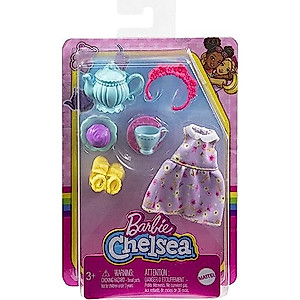 Barbie Chelsea Beach and Tea Party Accessory Fashion Pack Bundle (Pack of 2)