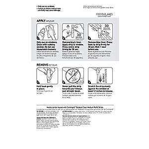 Command Medium Wall Hooks, Damage Free Hanging Wall Hooks with Adhesive Strips, No Tools Wall Hooks for Hanging Decorations in Living Spaces, 5 Clear Wall Hooks and 6 Command Strips