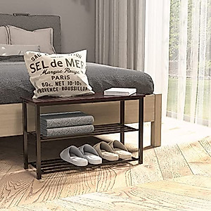 Simple Houseware Shoe Storage Bench for Entryway