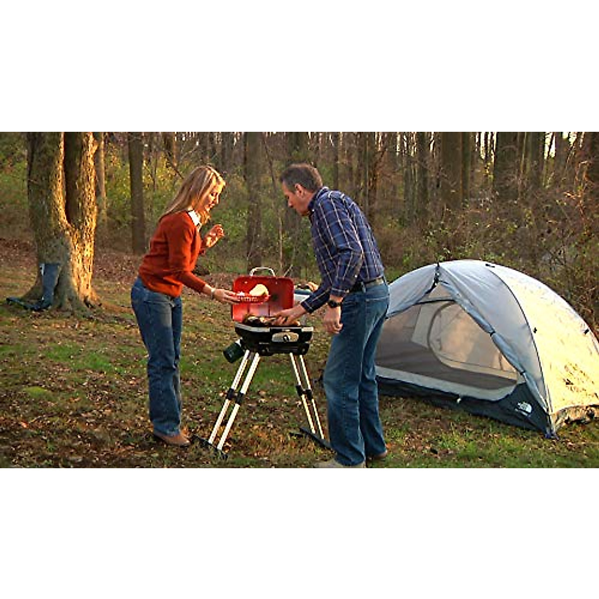 Cuisinart CGG-180 CGG180 Propane, 22" H x 17.6" W x 11.8" L, Petit Gourmet Portable Gas Grill with VersaStand, Red