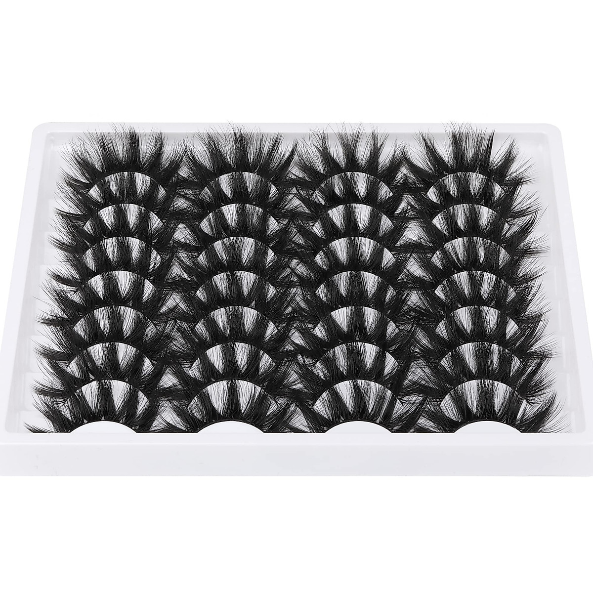 ALICROWN Dramatic Eyelashes Fluffy Mixed False Lashes Lightweight Handmade Soft Volume 16 Pairs Faux Mink Lashes Pack