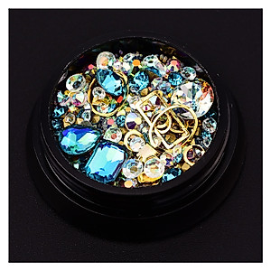 NHBT YU Mixed Cone Point Flat Back Rhinestone Box Crystal Imitation Diamond for Epoxy Resin Silicone Mold Jewelry Making Components DIY T87 (Color : Style08, Size : 1box)