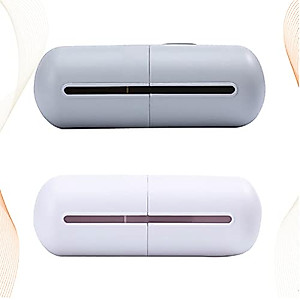 4 pcs Wall-Mounted Trash Bag Container Shape Trash Bag Garbage Bag Storage Box for Bathroom Kitchen (White + Grey)