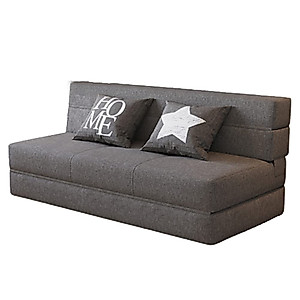 UsmAsk Sofa Bed Single Seat Chair 2 Seats Folding Reclining Sofa 2 Seats Ning Sofa Low Bed Mattress Sofa Bed Compact Floor Sofan,Light Gray,72×76×72cm (Dark Gray 72×76×150cm)
