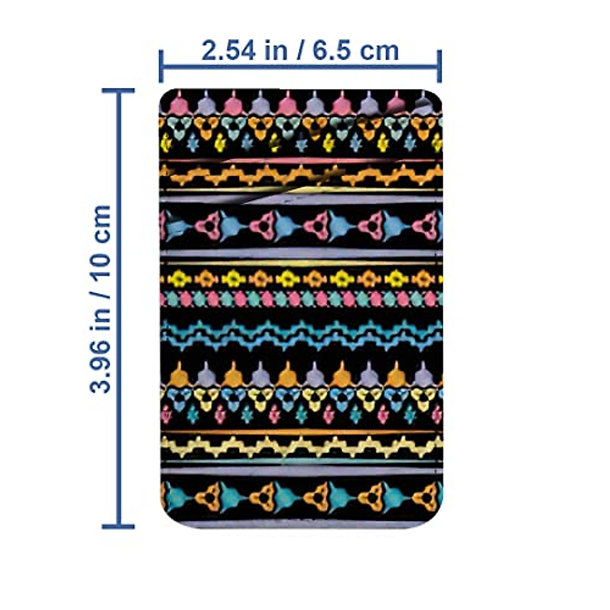 Diascia Pack of 2 - Cellphone Stick on Leather Cardholder ( Ethnic Boho Print Pattern Pattern ) ID Credit Card Pouch Wallet Pocket Sleeve