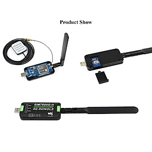 SIM7600G-H 4G DONGLE with Antenna, Industrial Grade 4G USB/UART, Communication and GNSS Positioning Support PC/Raspberry Pi/Drone/Industrial Computer, Support Global Band