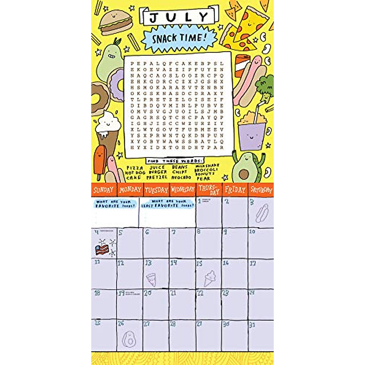 Kid's Awesome Activity Wall Calendar 2021