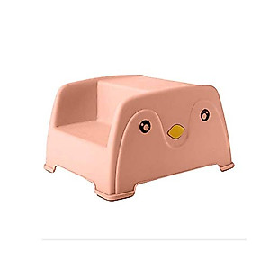 WALNUT Children Small Chair Seat Footstool Multifunction Children Double Layer Non-Slip Toilet Potty Training Step Stool for Bathroom (Color : Blue)