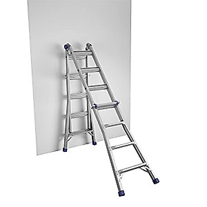 COSCO 18ft Reach Height Aluminum Multi-Position Ladder ,300 lb. Load Capacity Type IA Duty Rating