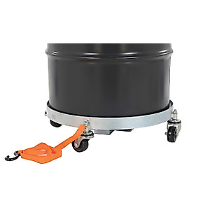 Vestil DRUM-QUAD-H Multi-Purpose Drum Quad Dolly, Bright Zinc Finish, 900 lbs Capacity