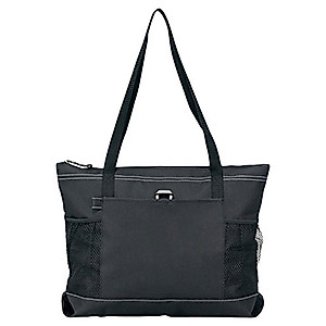 Select Zippered Tote (BLACK - BLACK OS)