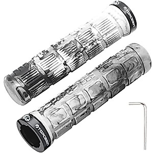 TOPCABIN Bicycle Grips Double Lock Rubber Grips Bicycle Handlebar Grips Comfortable Bike Grips for Bicycle Mountain BMX (Camouflage White)