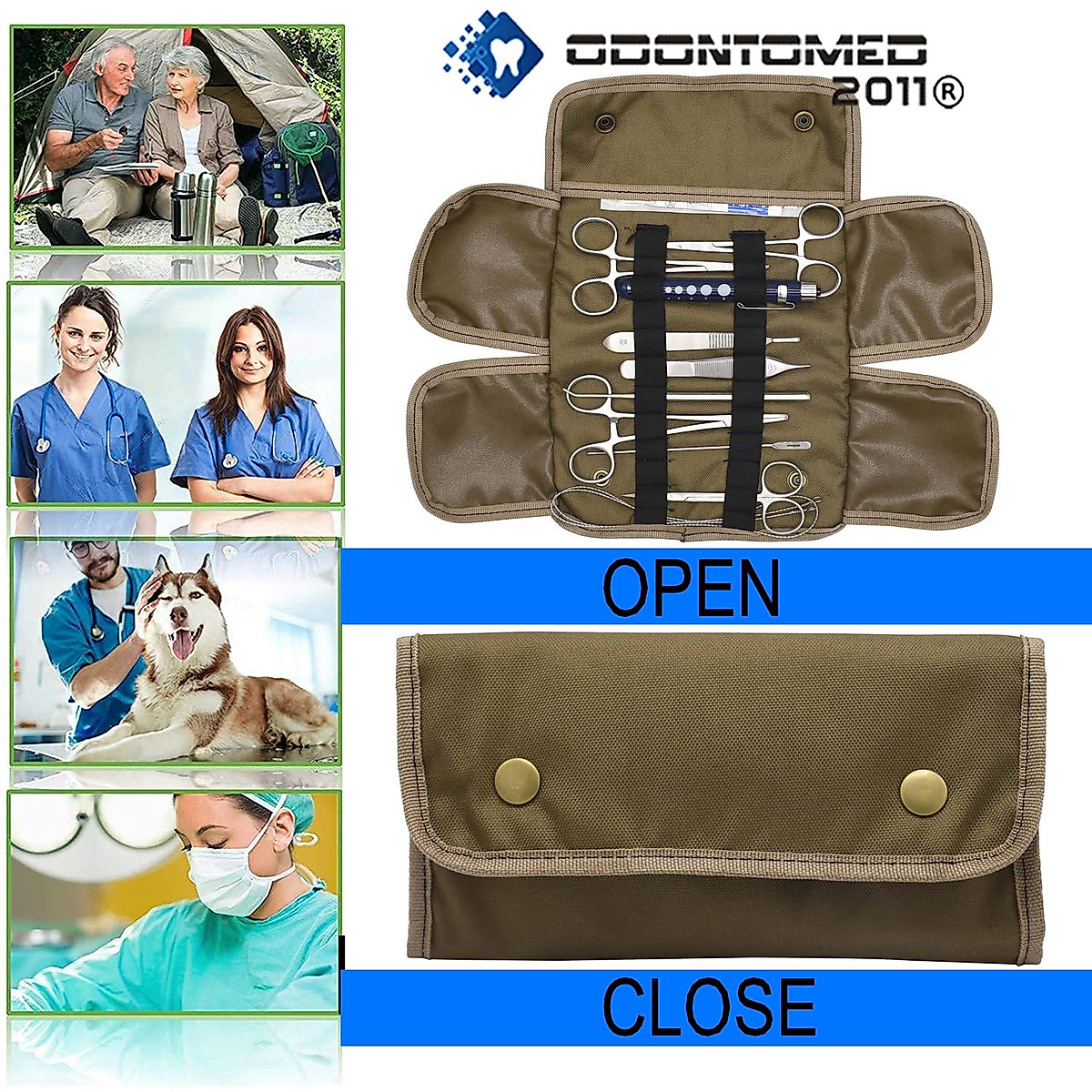 OdontoMed2011 20 PC U.S. Military Style Surplus Emergency/Survival Kit - Bleed CONTOL Kit - Military Style First Aid Kit - Molle Pouch MLT-04