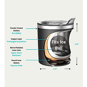 Drinco- 10oz Stainless Steel Tumbler, Vacuum Insulated Tumbler Whiskey Glass, Rocks Glass, GULT (10oz Whiskey Tumbler, Forest)