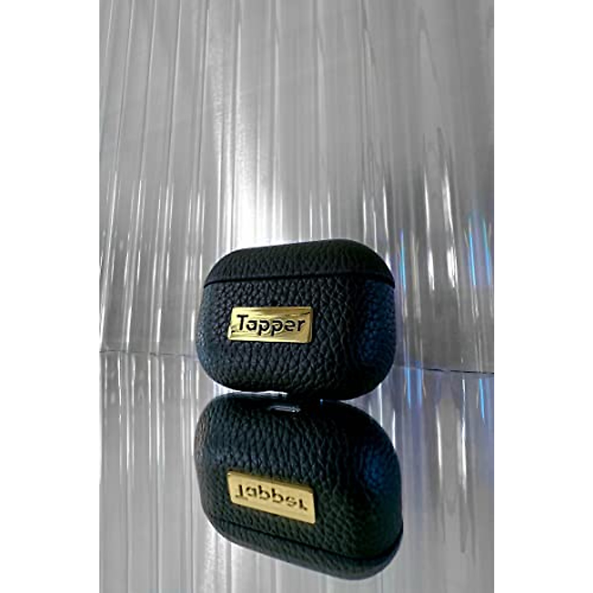 Tapper Black Leather / 18K Gold Plated Case for AirPods Pro