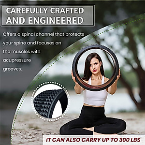 Realign Back Wheel: Trigger Point, Yoga Wheel, Foam Roller, Deep Tissue, Back Massager, for Mobility and Back Pain Relief (Black/Black)