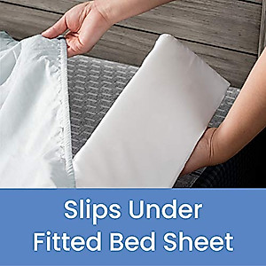 Delta Children Extra Long Foam Bedrail Bumper - Guardrail for Toddlers & Kids with Water-Resistant, Non-Slip & Machine Washable Cover - 2pk, White